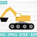 Construction Excavator Digital Download Svg, Excavator Clipart, Svg ...