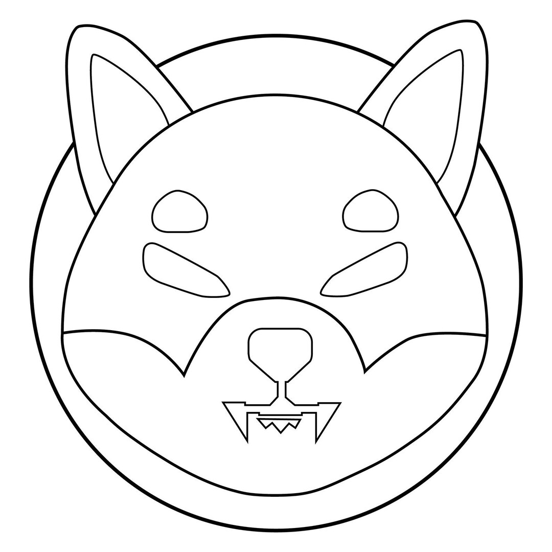 Shiba Inu Digital Download Svg, Shiba Inu Crypto Outline. Vector Cut ...