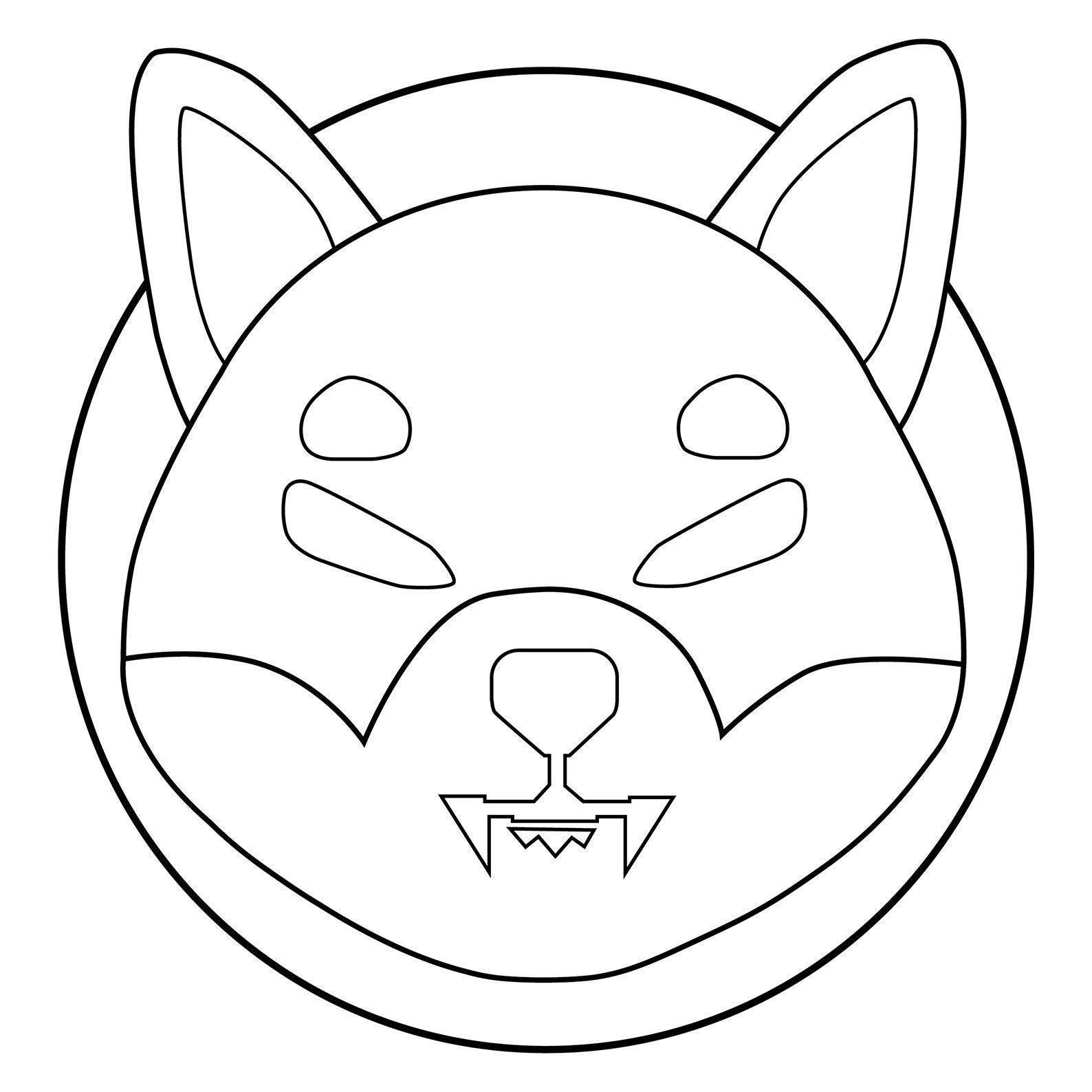 Shiba Inu Digital Download Svg, Shiba Inu Crypto Outline. Vector Cut ...