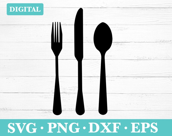 Restaurant Svg, Vector Cutlery File, Dinner Clipart, Kitchen Svg ...