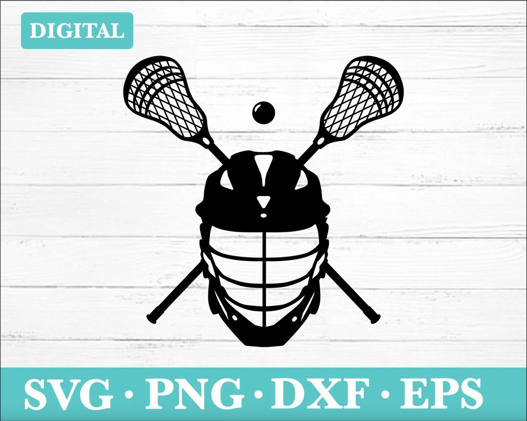 Lacrosse Helmet and Sticks SVG Bundle: Clipart for Cricut, Silhouette ...