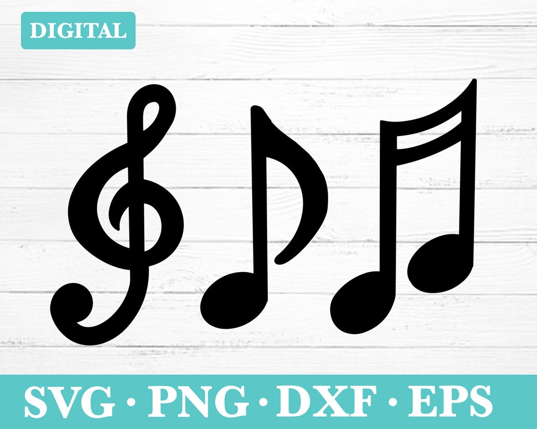 Music Notes Digital Download Svg, Music Notes Svg Clipart, Svg, Png ...