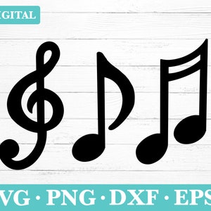Music Notes Digital Download Svg, Music Notes Svg Clipart, Svg, Png ...
