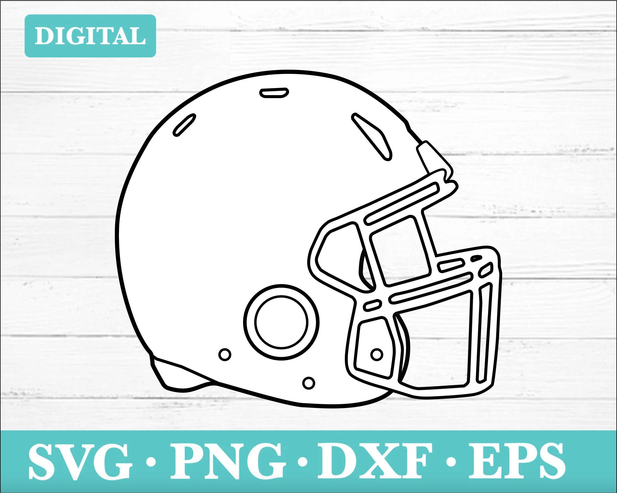 Football Helmet Silhouette: Blank American Football SVG Clipart ...