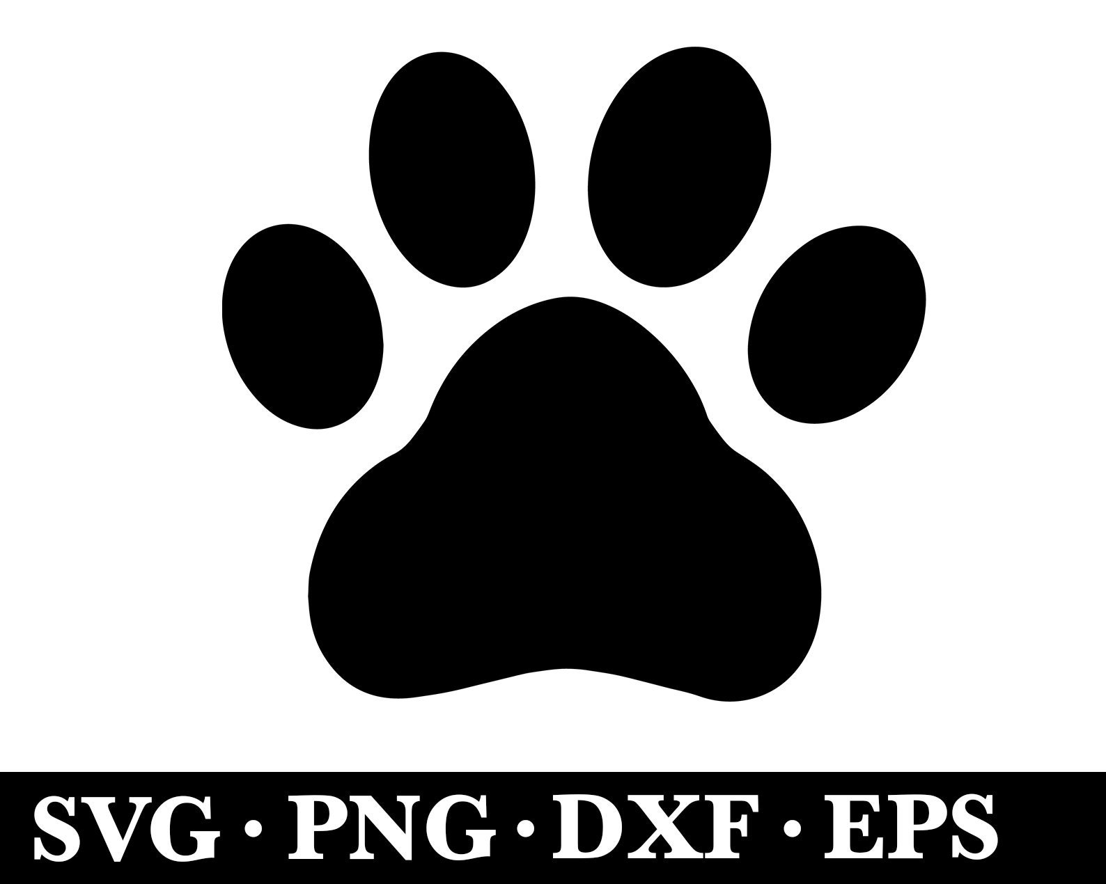Dog Paw Digital Download Svg, Dog Paw Clipart, Svg, Png, Eps, Dxf ...