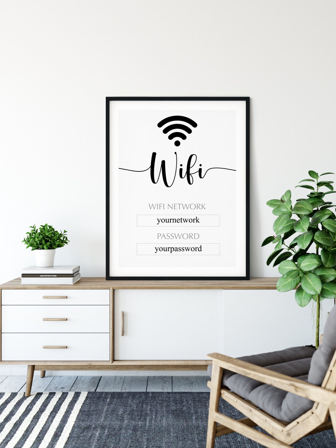 WIFI Password Sign Printable, Wifi Sign, Editable Wifi Sign, Printable ...