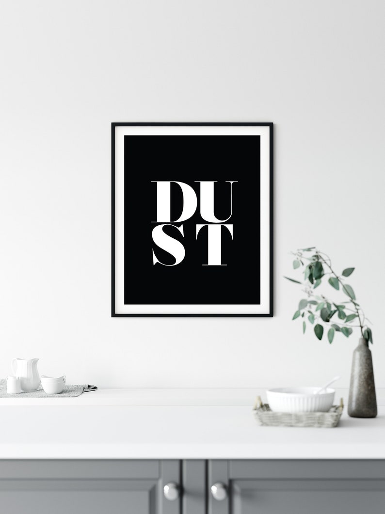 Dust Kitchen Sign: Modern Farmhouse Art Print (digital Download) - Etsy