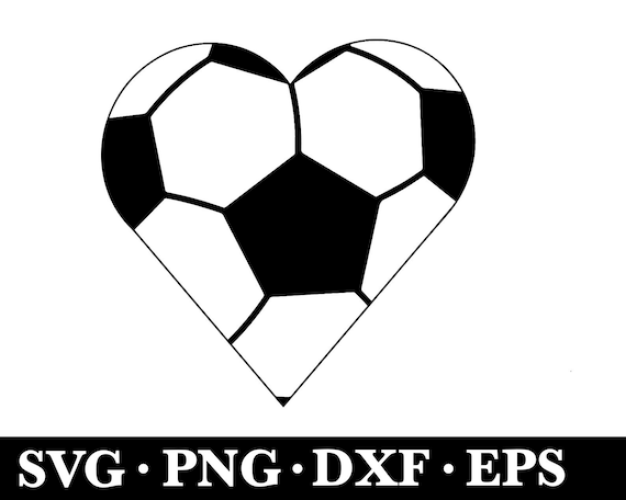 Soccer Ball Heart Svg Soccer Ball Heart Digital Download | Etsy