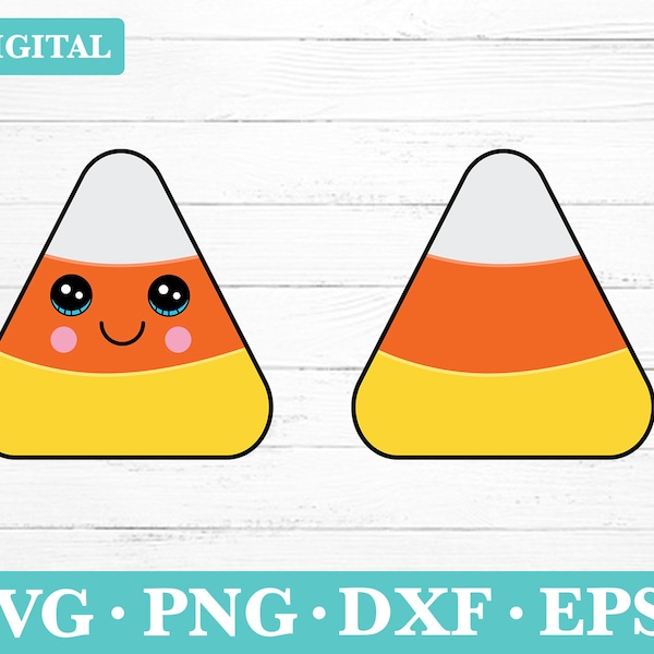 Candy Corn Faces Svg - Etsy