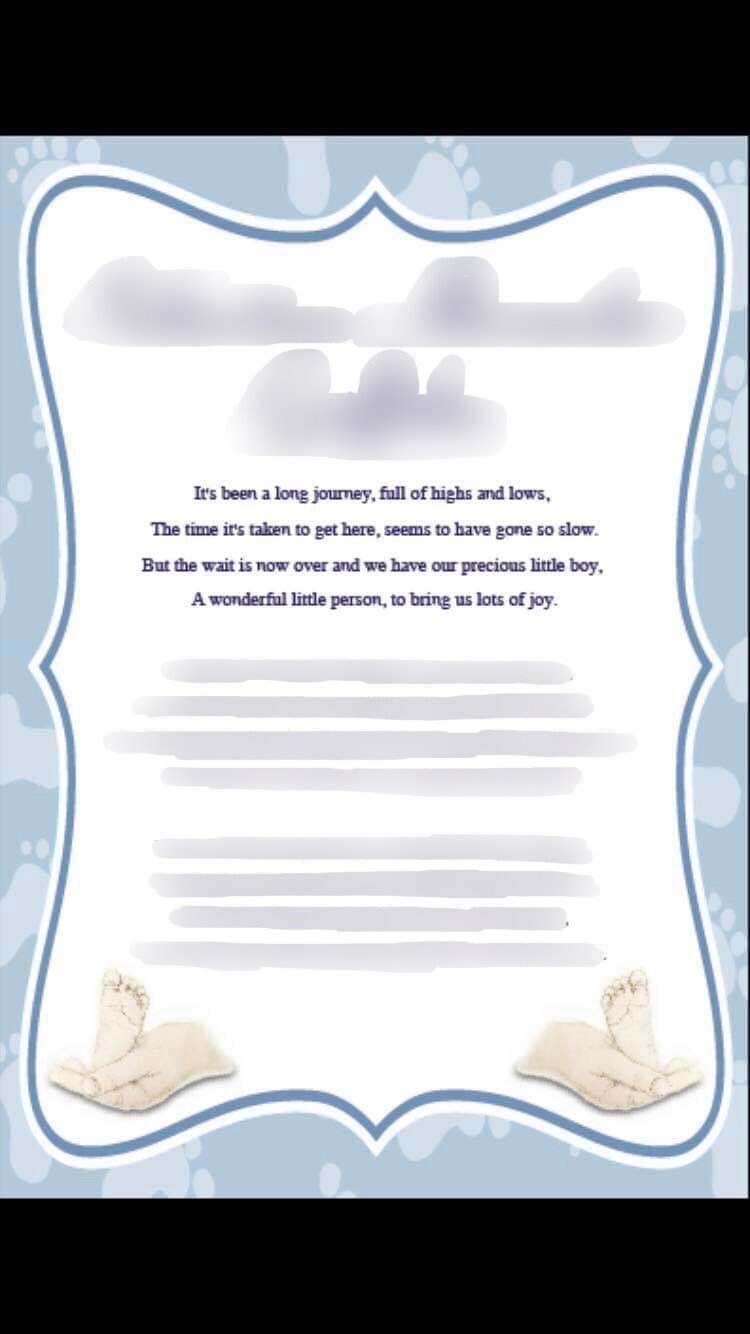 Personalised Poetry With Frame - Etsy