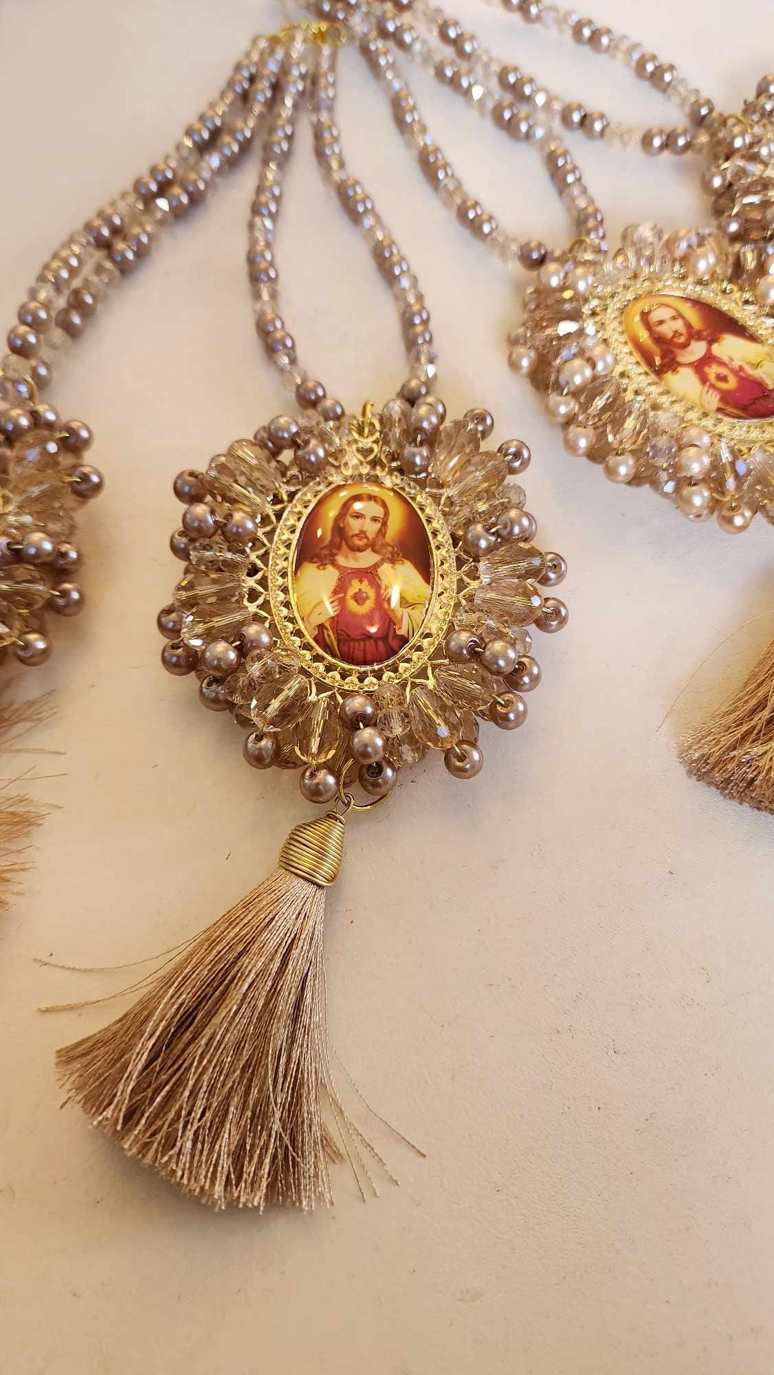 12 Pieces Sacred Heart Blessing Car Hanging Ornament - Etsy