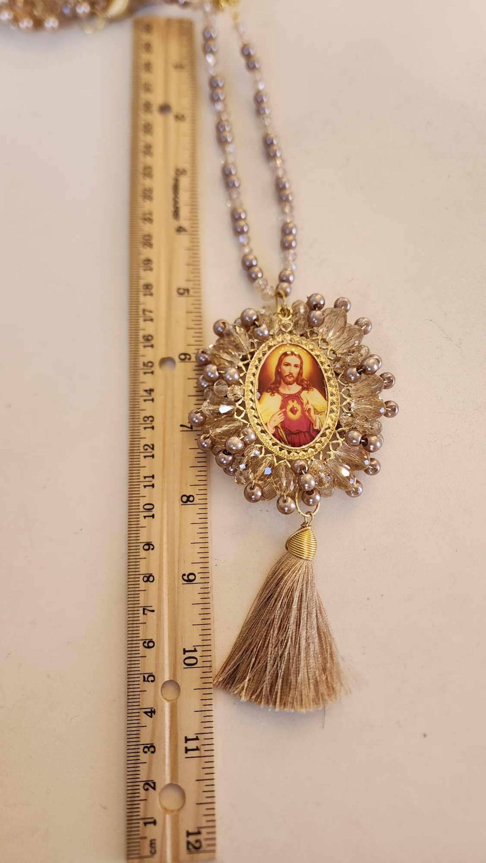Sacred Heart Blessing Car Hanging Ornament - Etsy