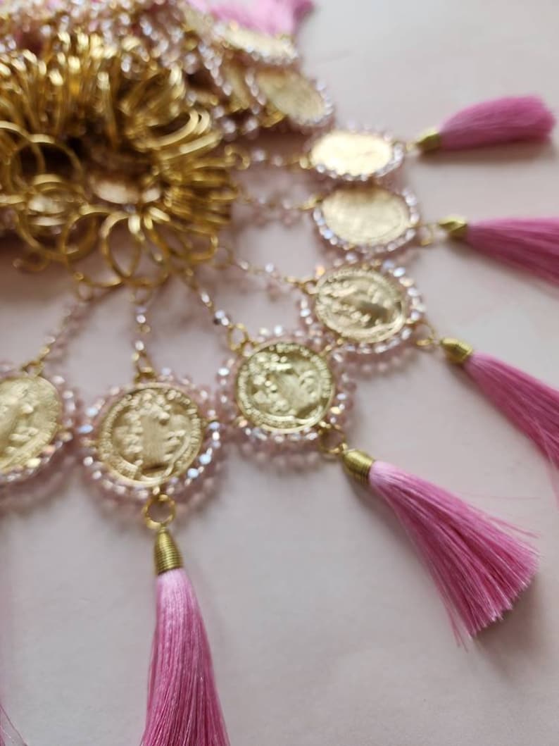 12 Pieces St. Benedict - Keychain With a Tassel/favor/baptism ...