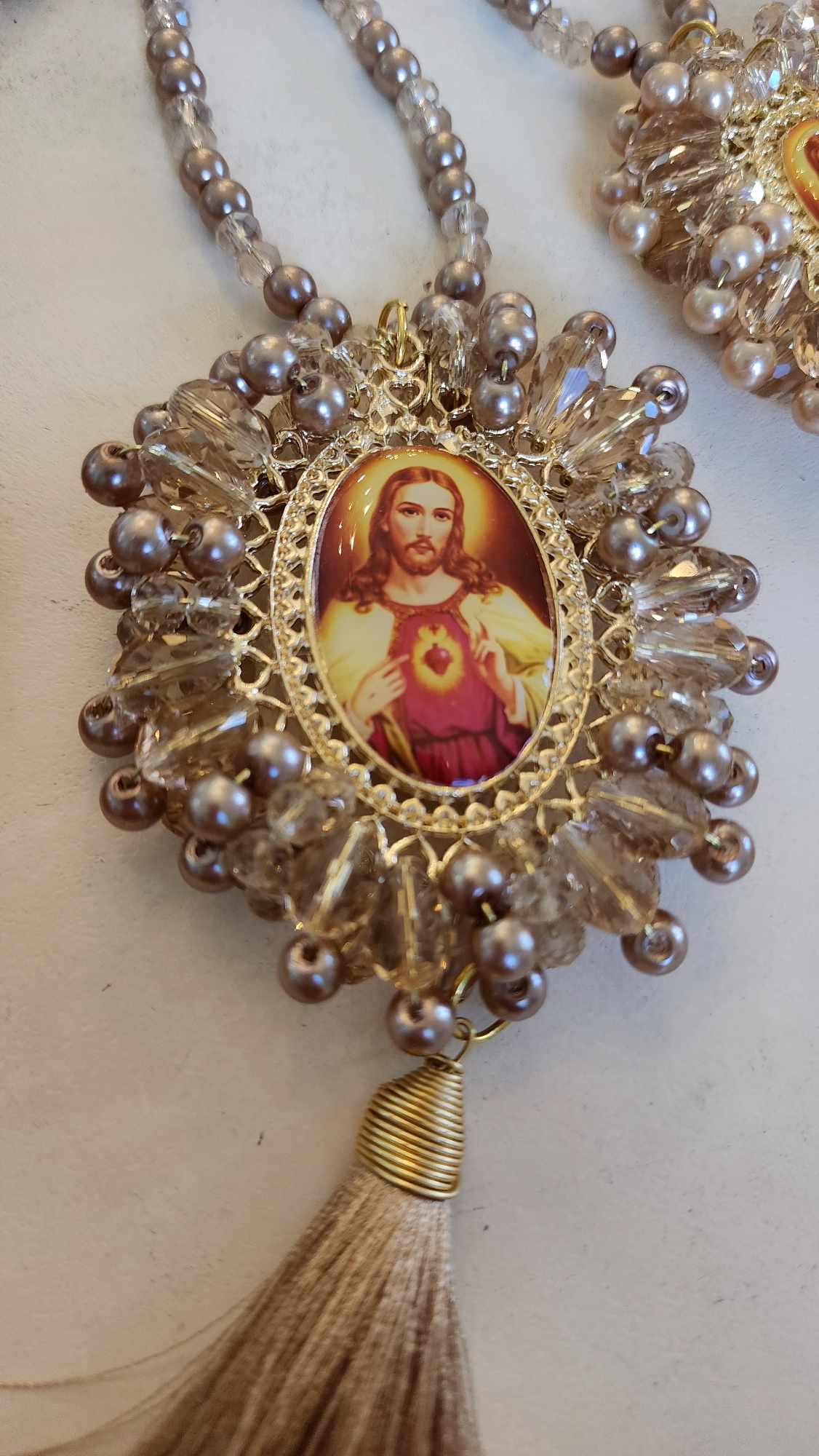 Sacred Heart Blessing Car Hanging Ornament - Etsy