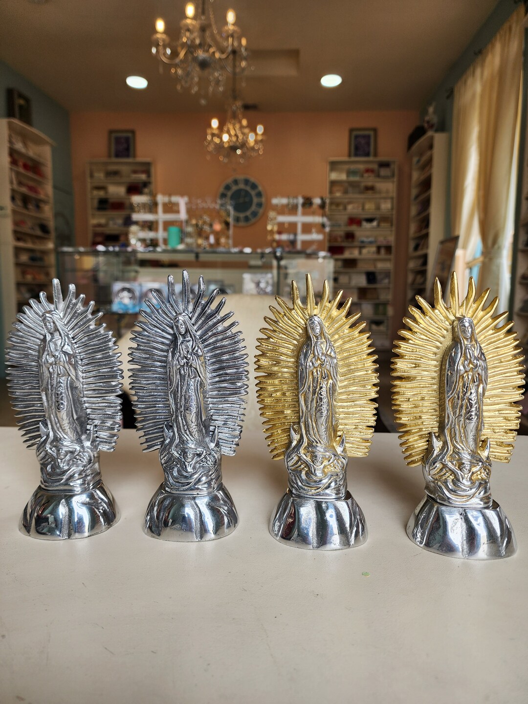 Our Lady of Guadalupe Pewter Statue - Etsy