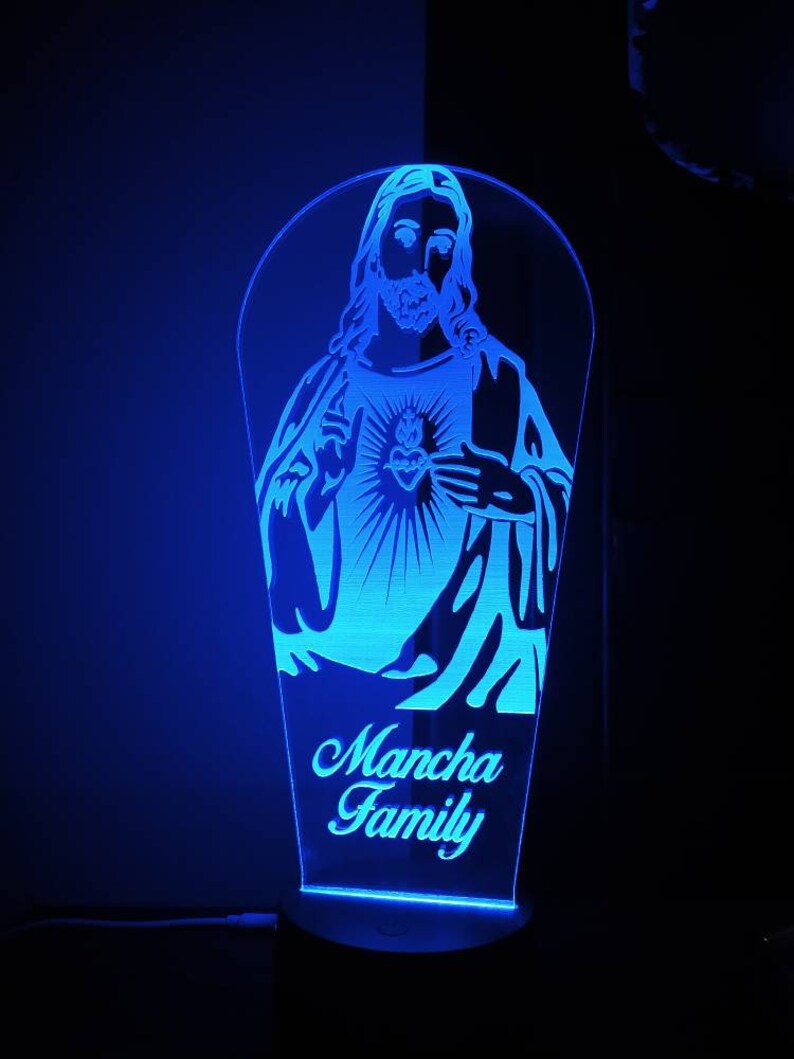 Sacred Heart of Jesus Night Light Personalized Free LED - Etsy
