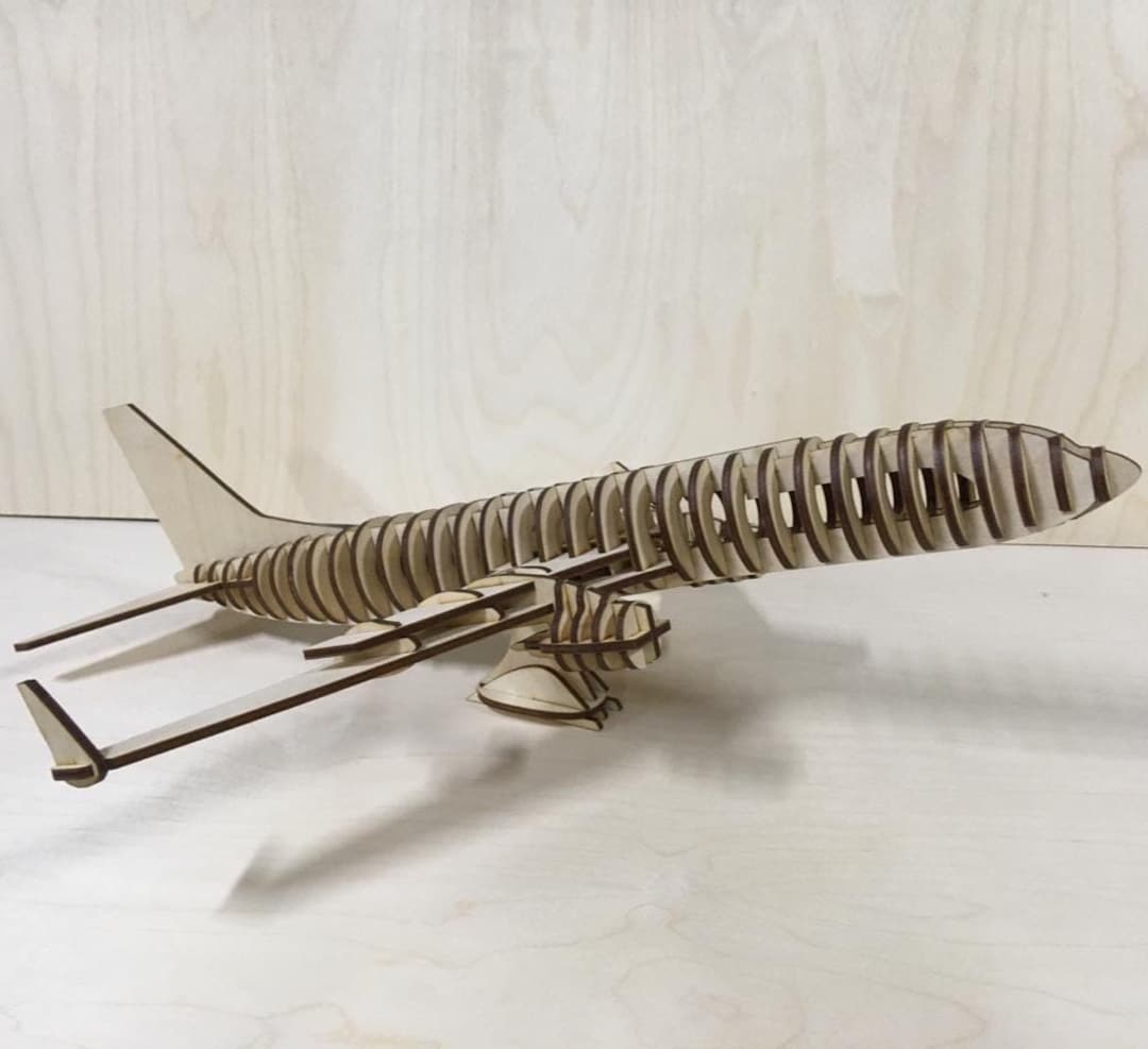 Airplane-3d-model Plywood Laser Cut Files DXF PDF Vector Plans - Etsy