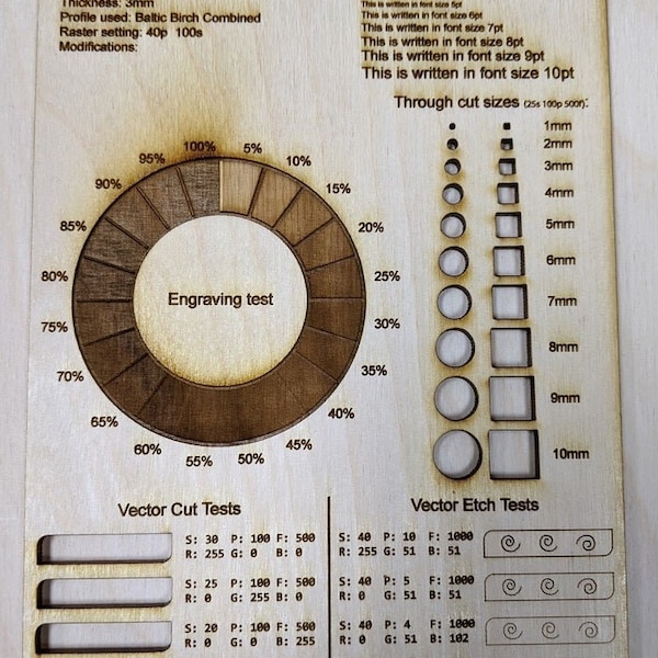 Laser Cut Test Dxf - Etsy