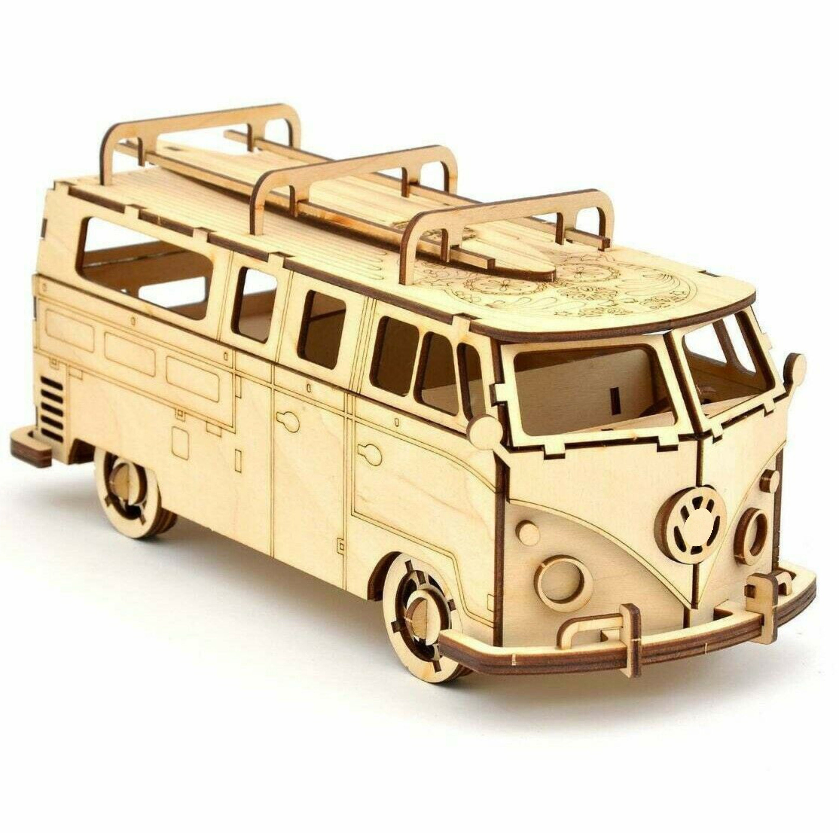3D Car Model Puzzle Bus Retro Car Laser Cut Files Cnc Router - Etsy