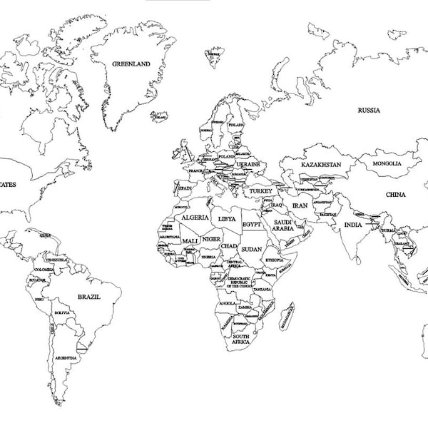 World Map Decor - Etsy