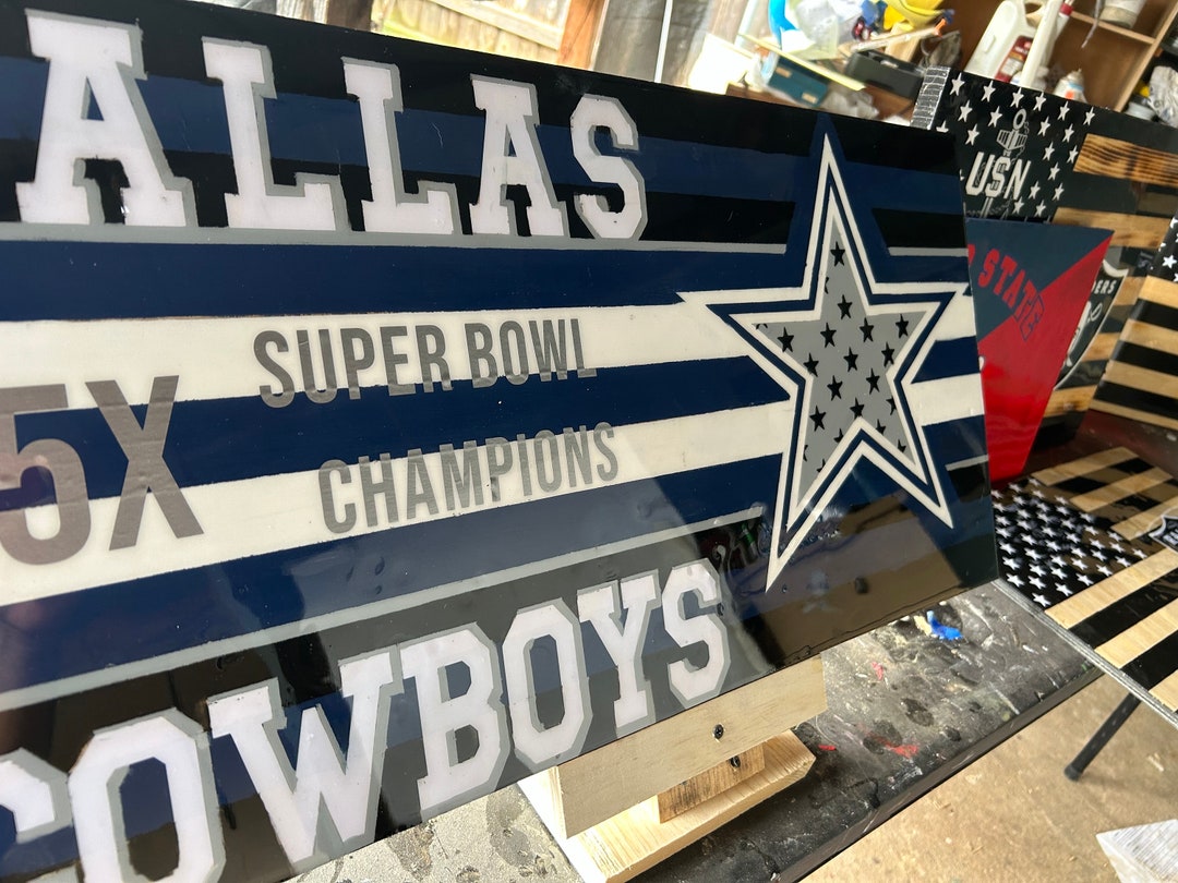 Dallas Cowboys Flag Wooden With Epoxy Finish - Etsy