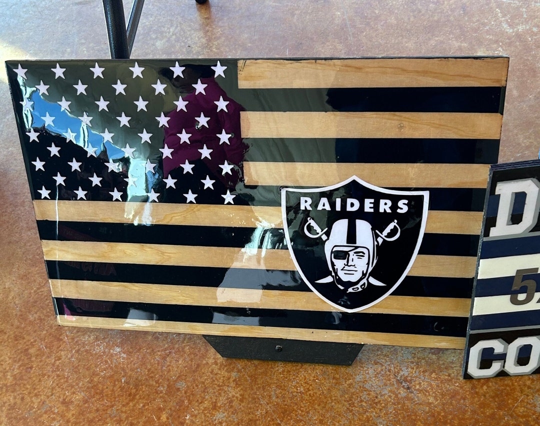 Raiders Flag Wooden With Epoxy Finish - Etsy