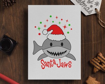 Christmas Jaws Card - Etsy