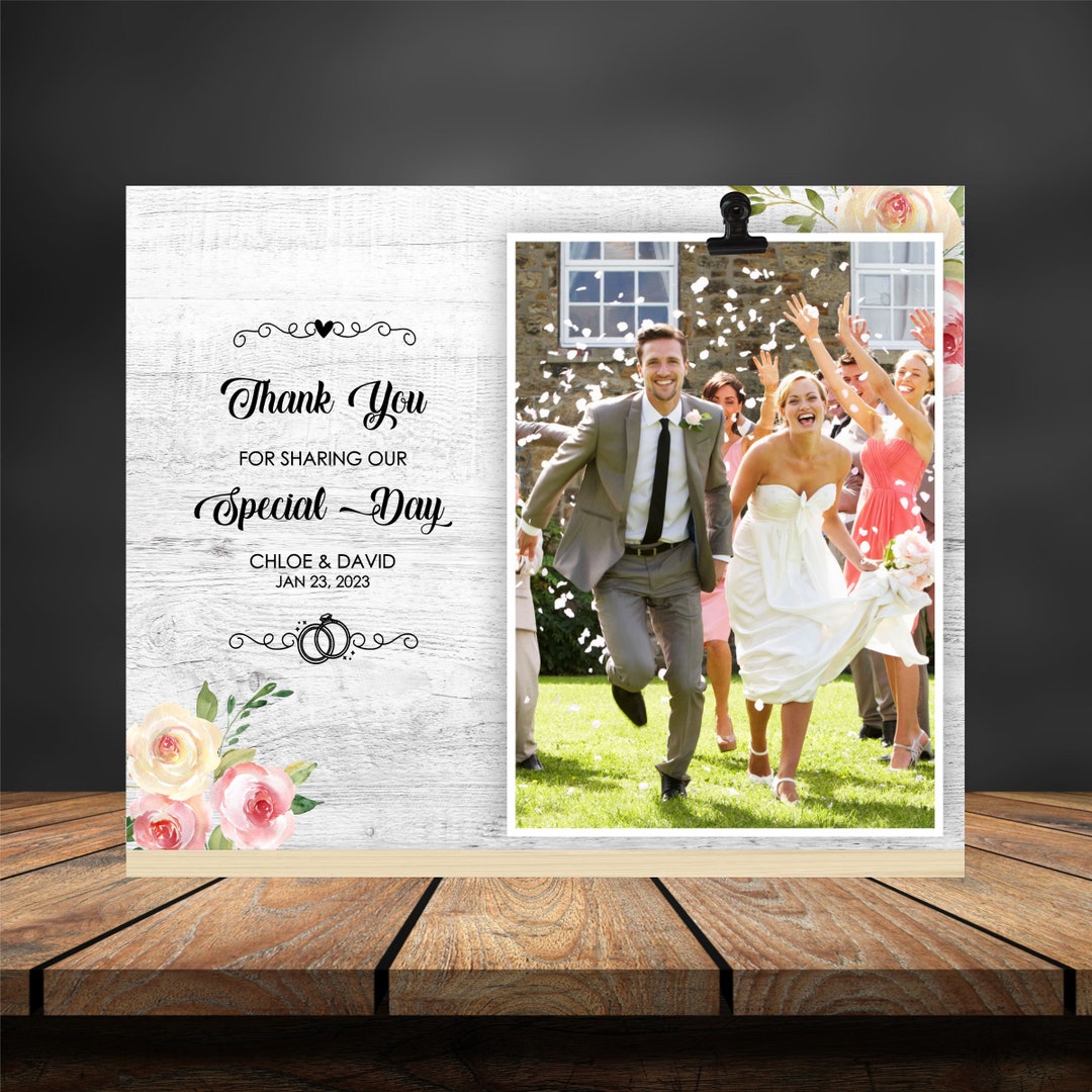 Thank You for Sharing Our Special Day, Custom Desk Picture Frame ...