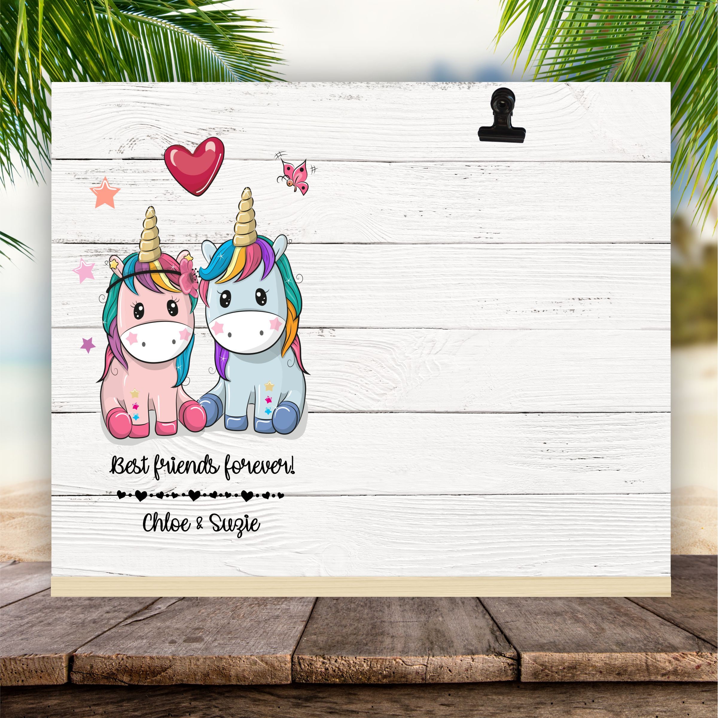 Unicorn Best Friends Forever Picture Frame 5x7 Clip Picture - Etsy