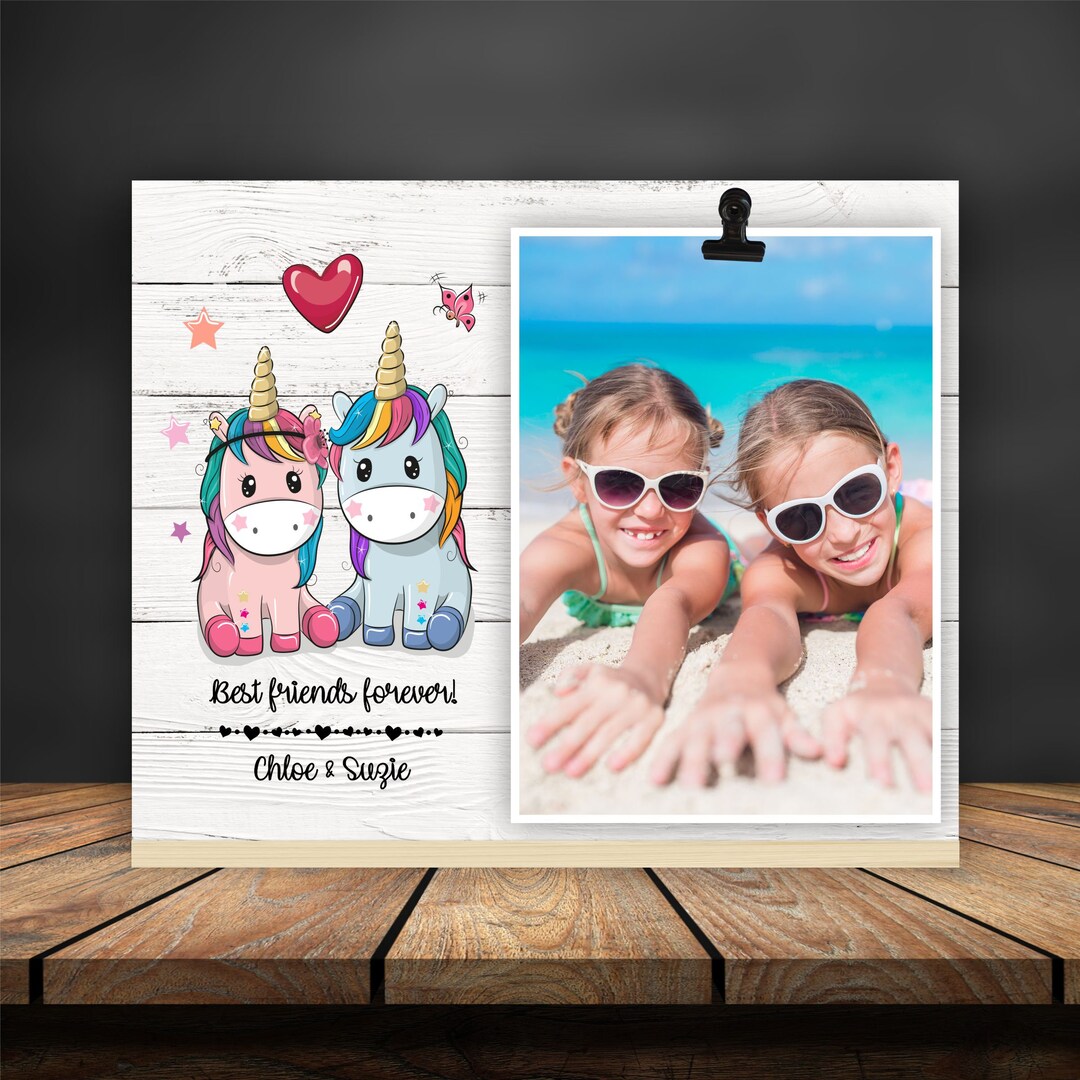 Unicorn Best Friends Forever Picture Frame 5x7 Clip Picture Frame Gift ...