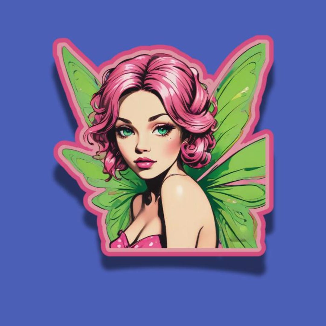 Fairy Stickers, Magical Stickers, Pink and Green Stickers, Enchanted ...