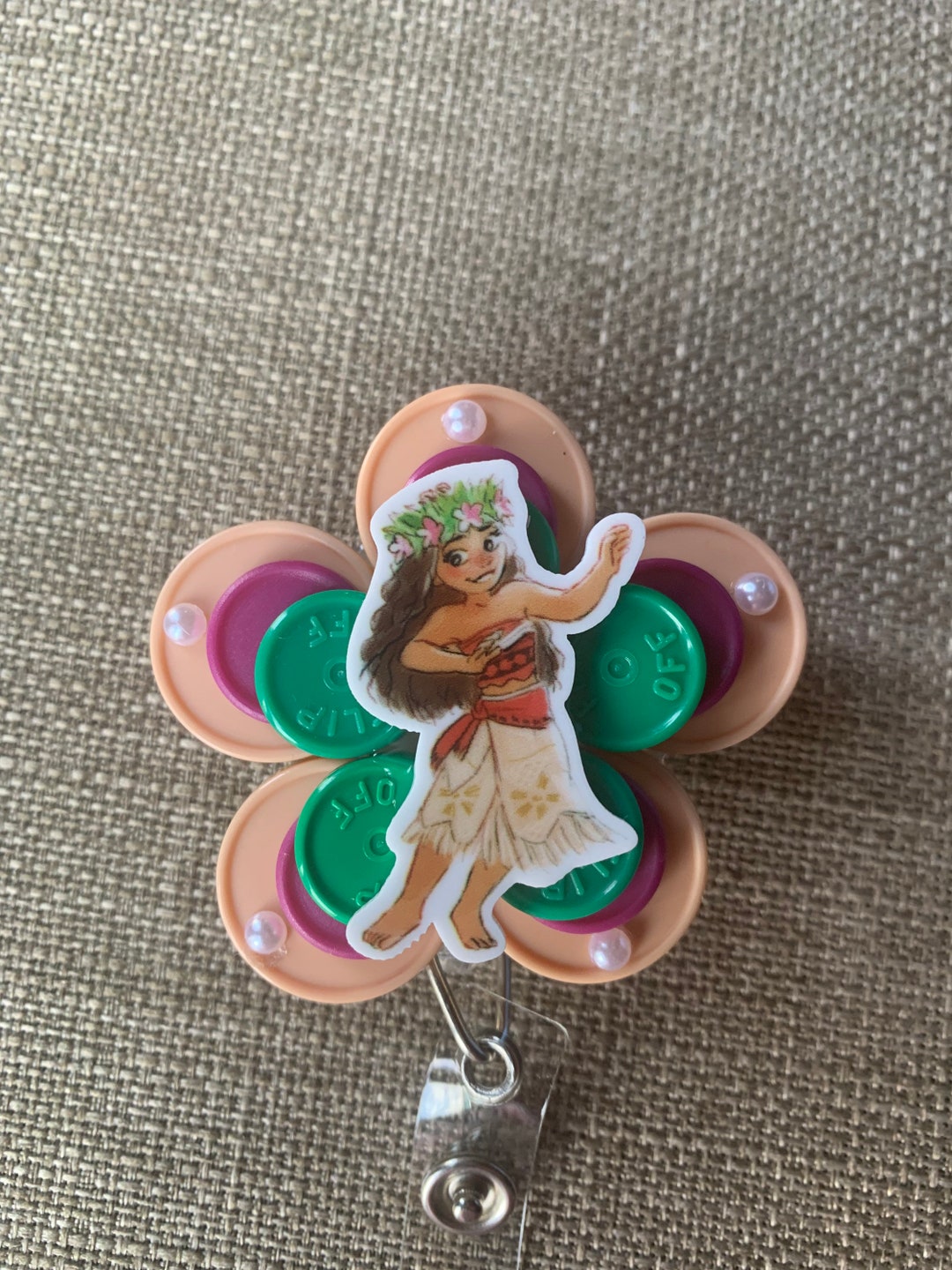 Moana,badge Reel Holder,badge Clip,retractable Badge,badge Holder,nurse ...