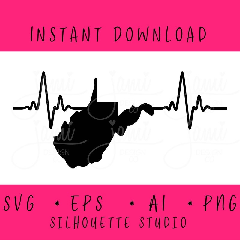 West Virginia Heart - Etsy