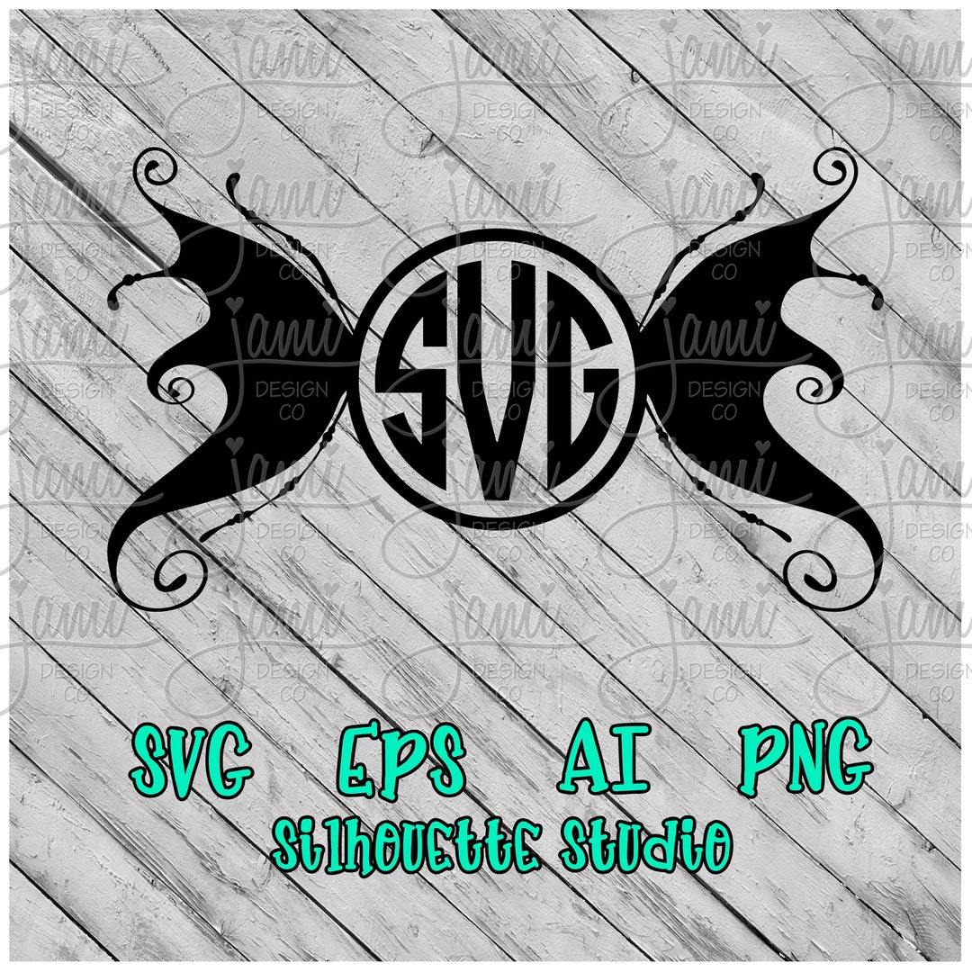 Fairy Monogram Wings Svg Butterfly Digital Download File Clip Art Svg ...