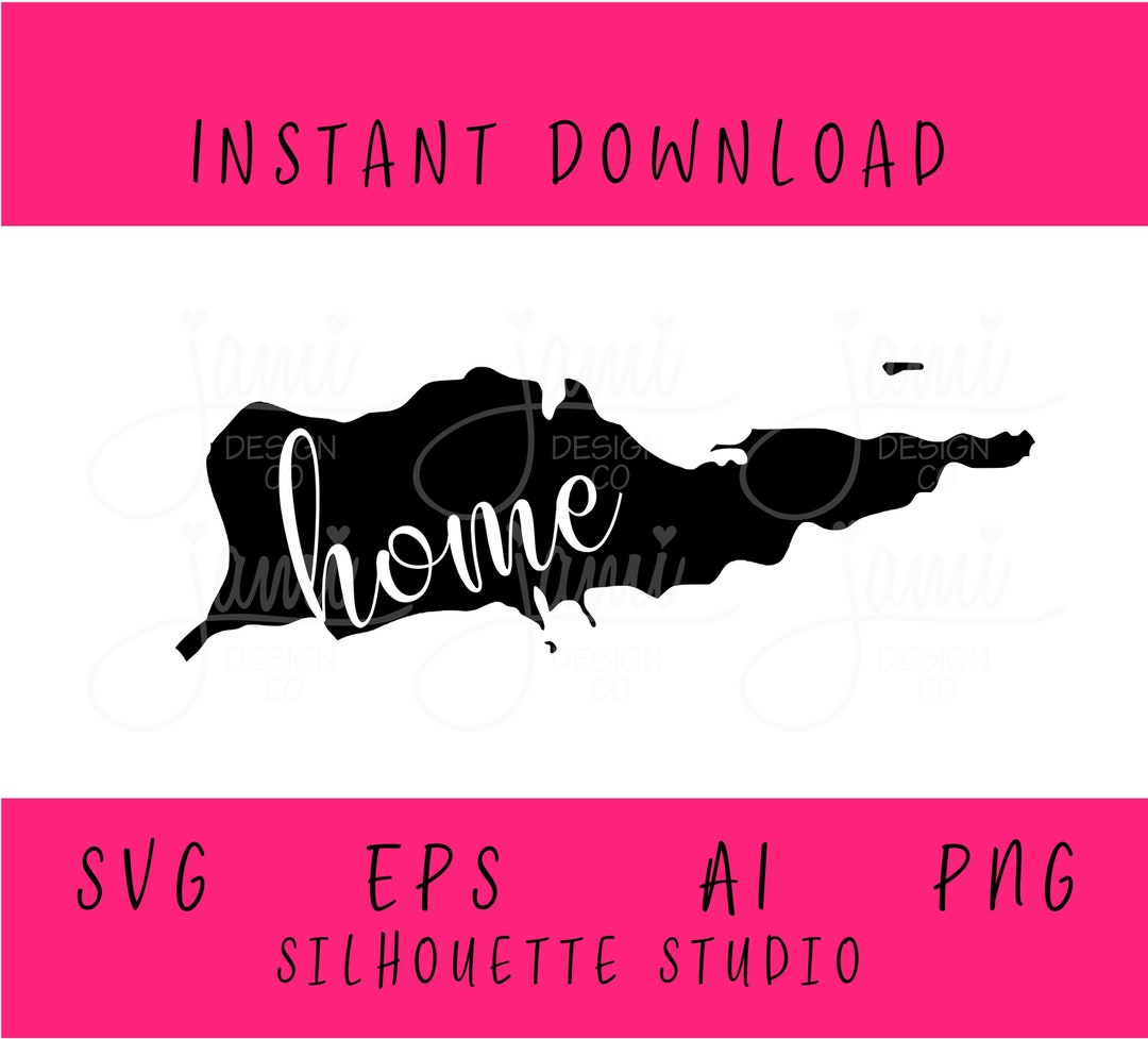 St Croix Virgin Island Home Svg Digital Download File Clip Art Svg EPS ...