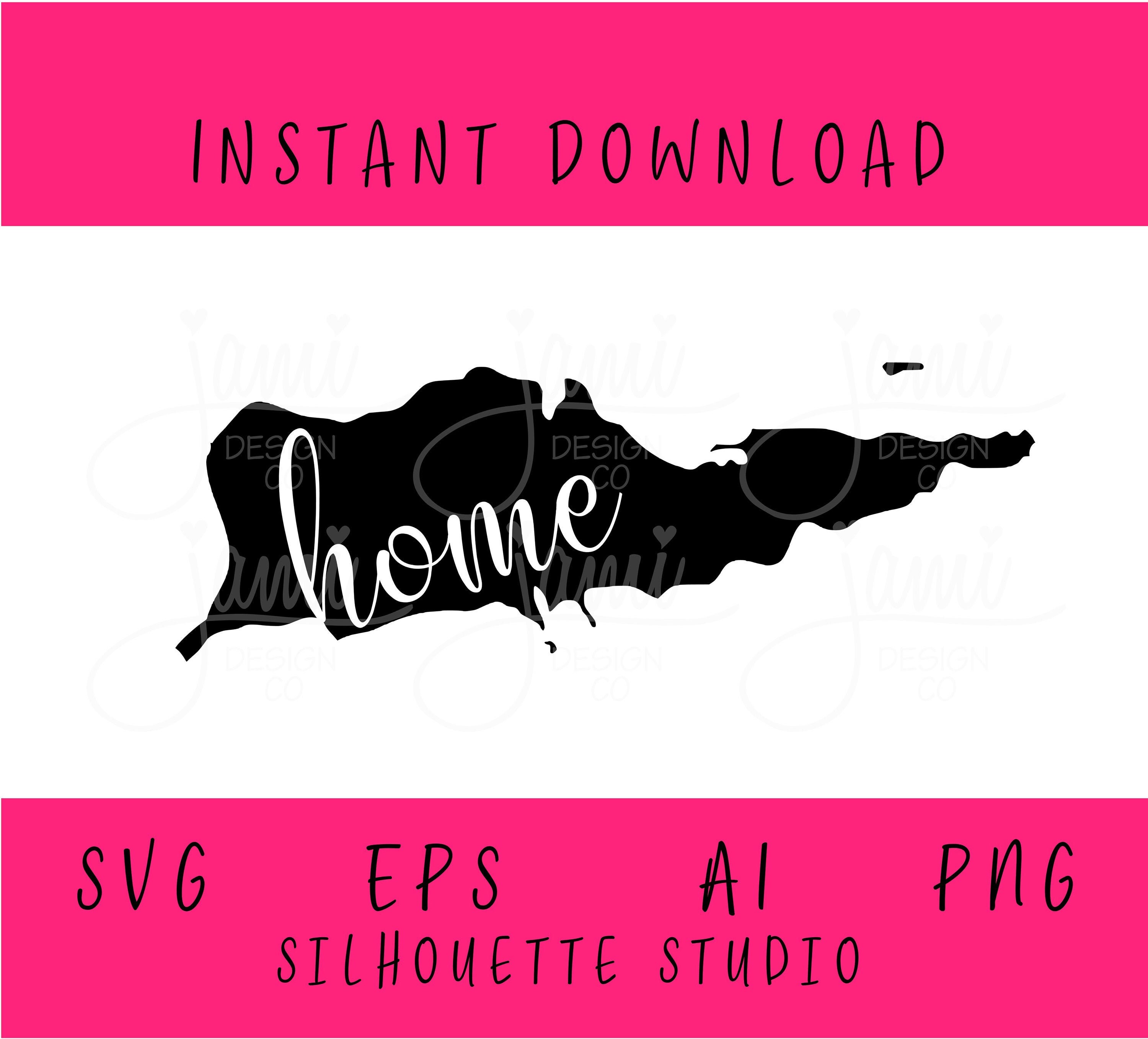 St Croix Virgin Island Home Svg Digital Download File Clip Art Svg EPS ...