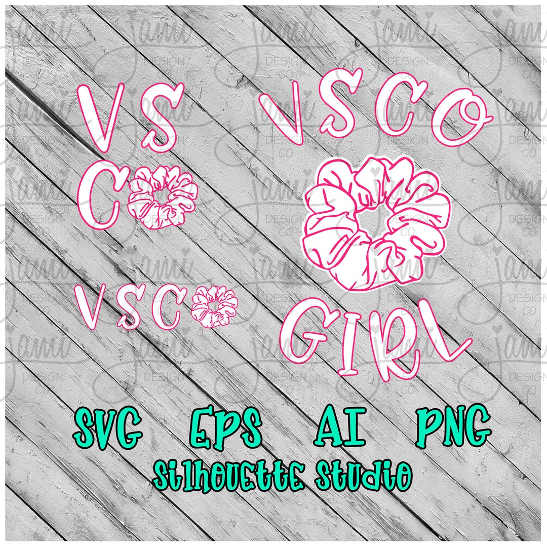 VSCO Girl Svg Scrunchie Svg Digital Download File Clip Art Svg File EPS ...