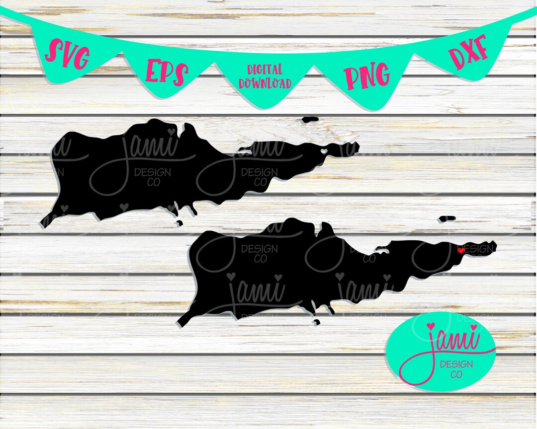 St Croix Virgin Island Heart Svg Digital Download File | Clip Art | DXF ...