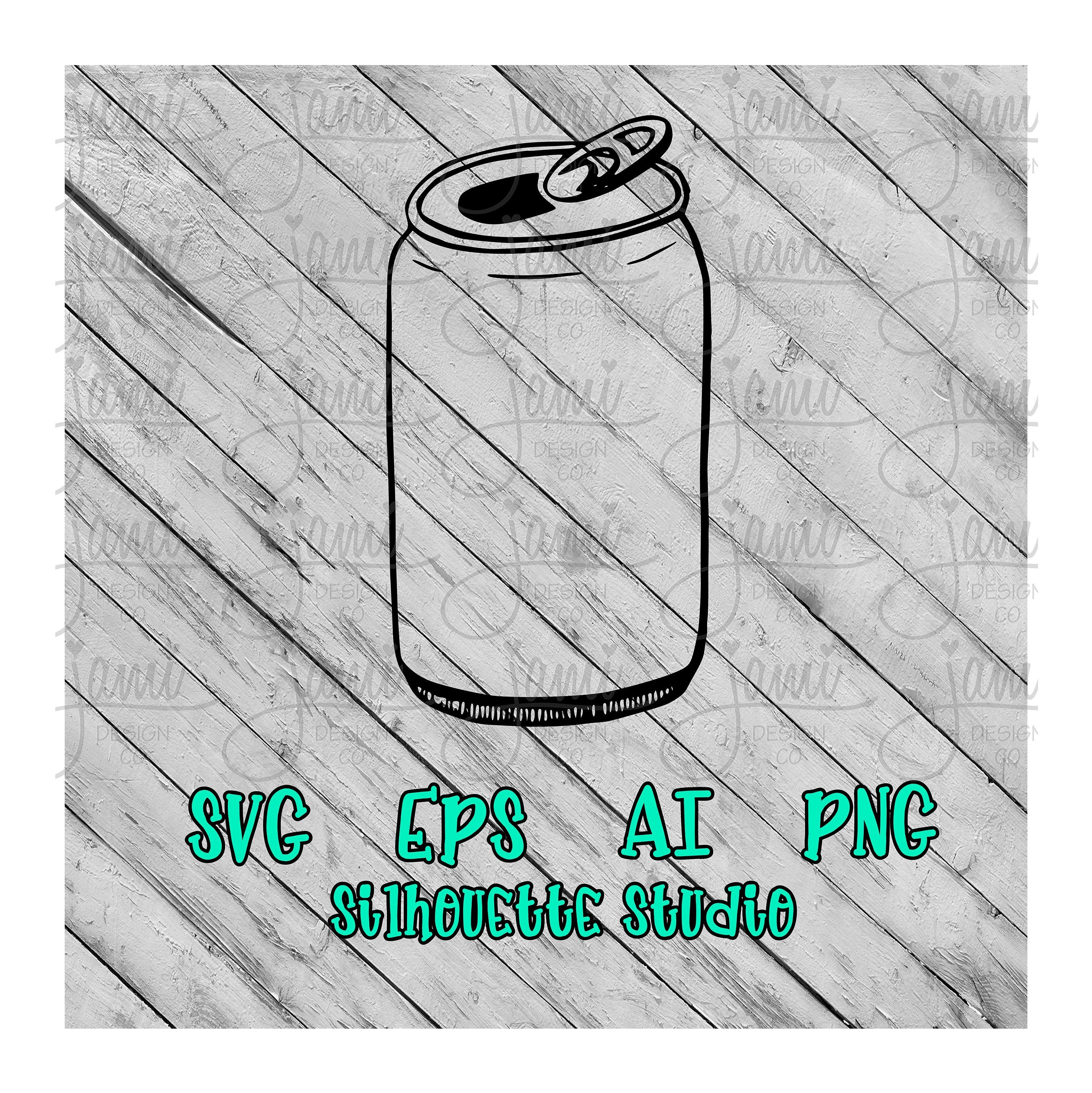 Aluminum Can Outline SVG Files For Cricut Beer Can Outline #2 SVG Soda ...