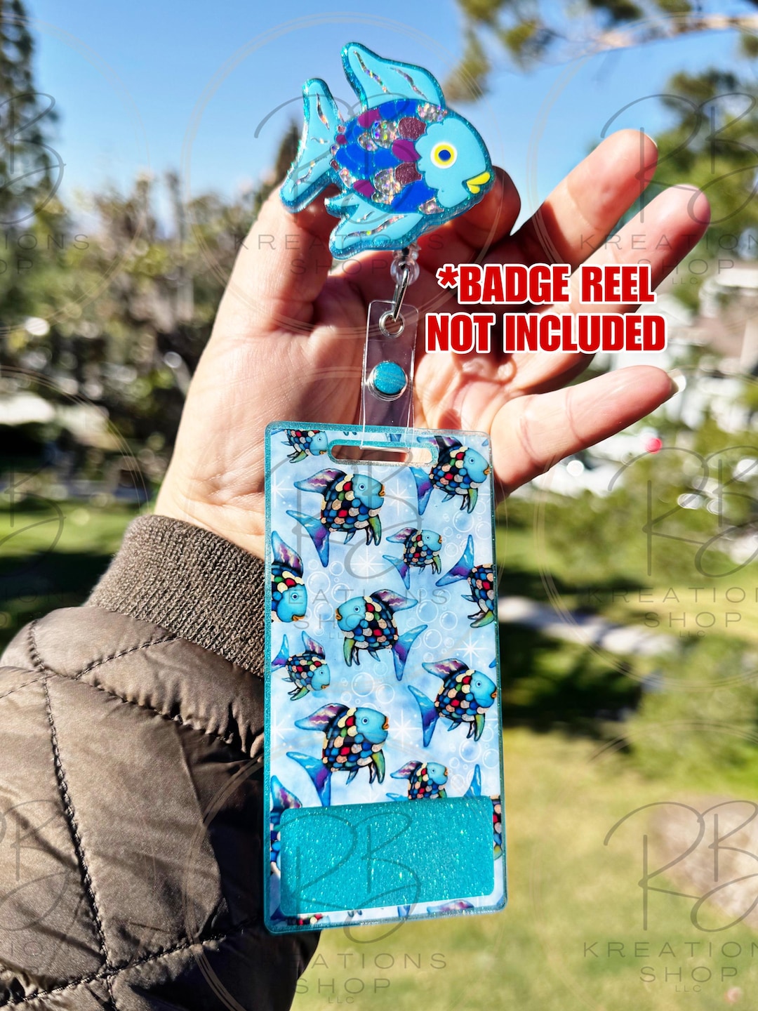 Rainbow Fish Badge Buddy, Badge Buddy - Etsy