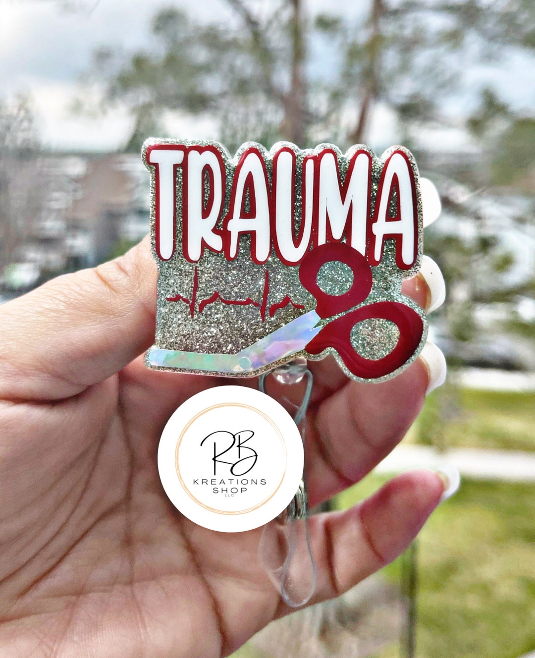 Trauma Badge Reel | Retractable | Badge Holder | Name Tag Holder ...