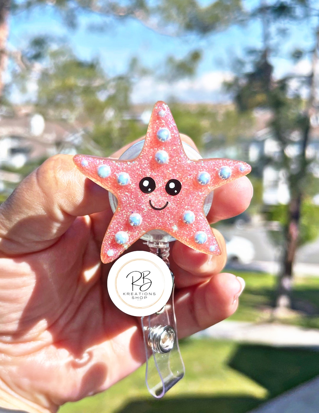 Starfish Badge Reel | Marine Life Badge Reel | Cute Badge Holder ...