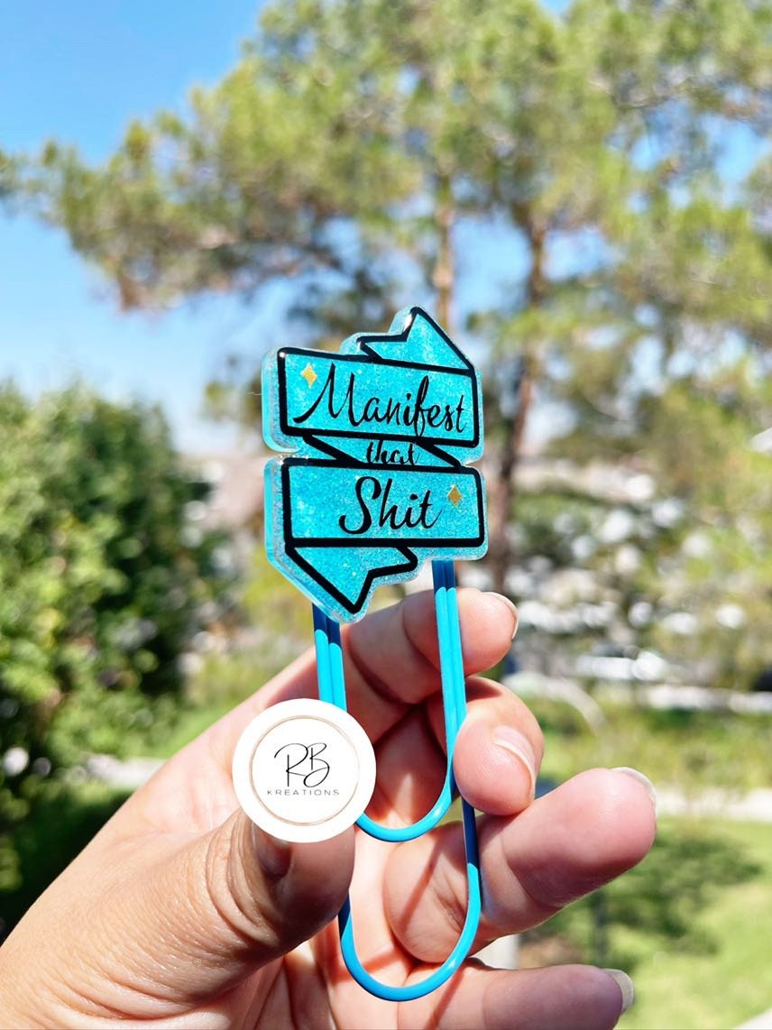 Paperclip Bookmark | Large Paperclip Bookmark | Acrylic Bookmark Topper ...
