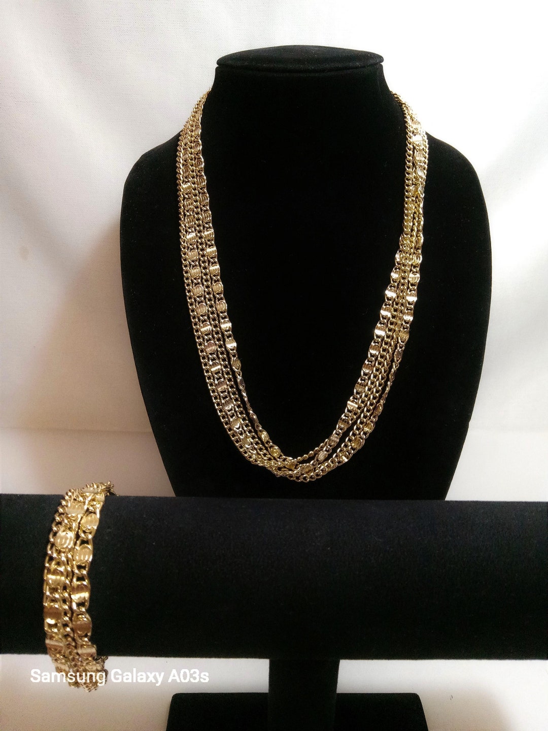 Vintage Gold Tone SARAH COV Multi Snail Chain Necklace & - Etsy