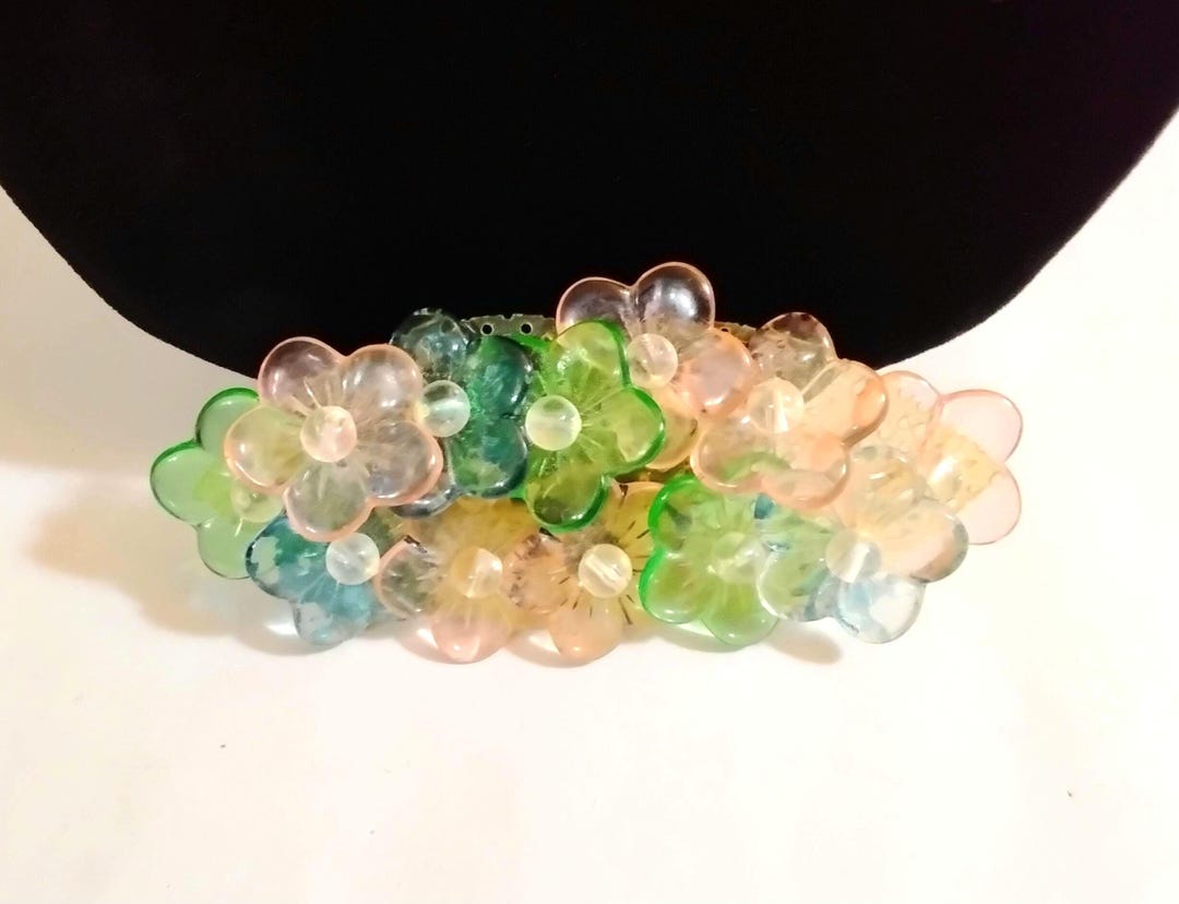 Vintage Pastel Rubber Flower Handcrafted Brooch Vintage Handcrafted ...