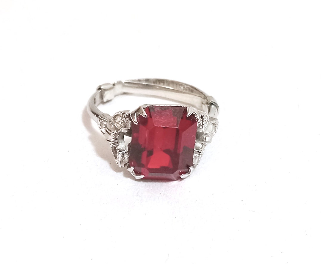 Antique Sterling Silver Red Stone UNCAS Ring Antique UNCAS Ring UNCAS ...