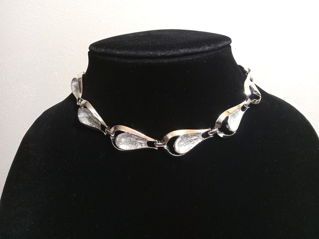 Vintage Silver Tone CORO Pat Pending Panel Link Necklace; Vintage ...