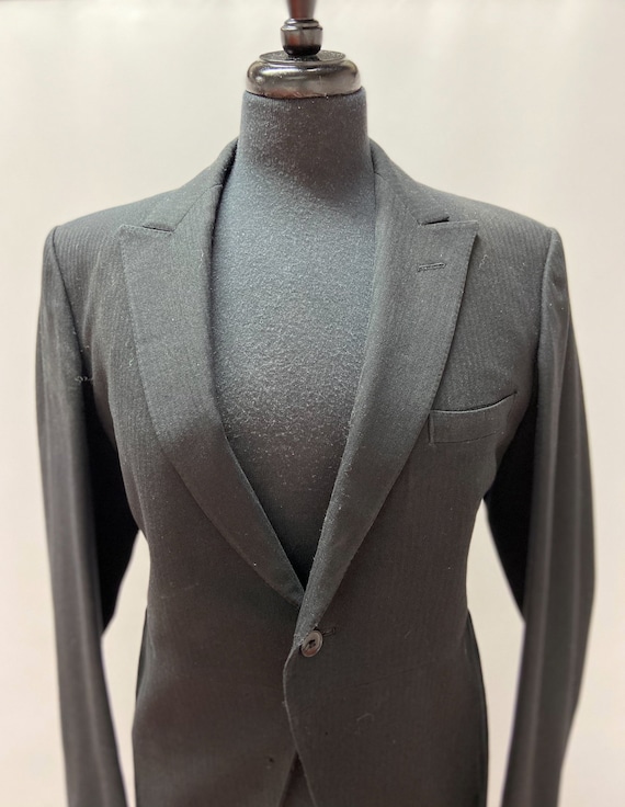 1950's British Tailored Frock Coat Hand Painted Wild … - Gem