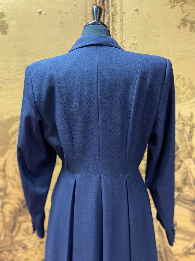 1940's British Bespoke Tailoring Blue Double Breasted Womens Coat VERY ...