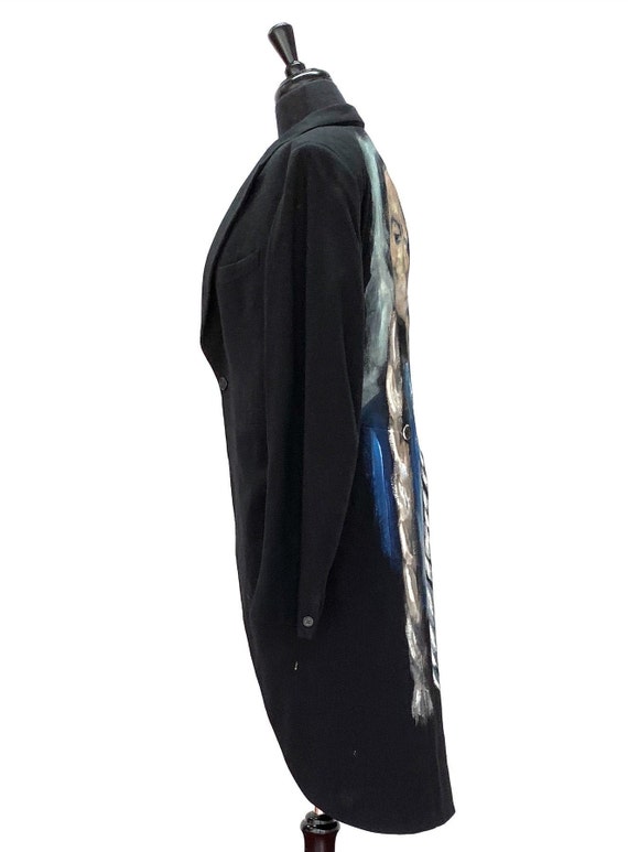 1940's British Tailored Frock Coat Hand Painted Wild … - Gem